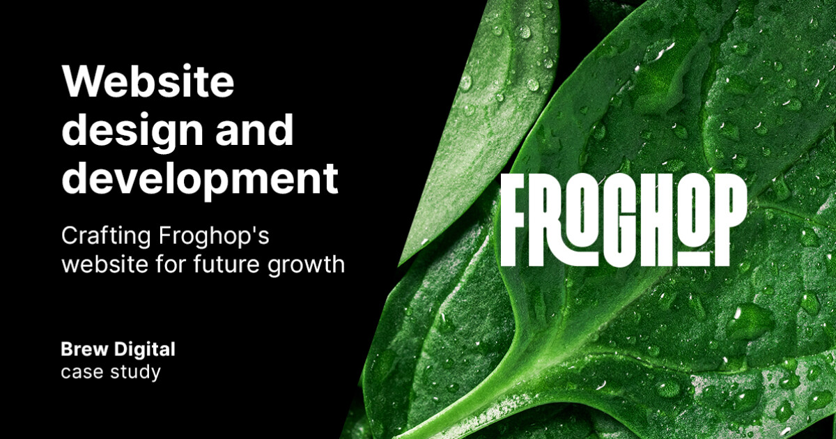 Website design and development for Froghop | Brew Digital